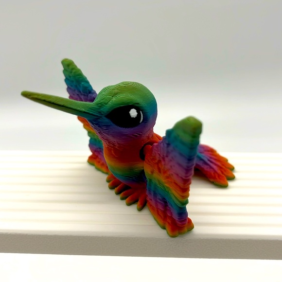 Toys | 3d Printed Articulated Tiny Hummingbird Fidget Toy Fun ...